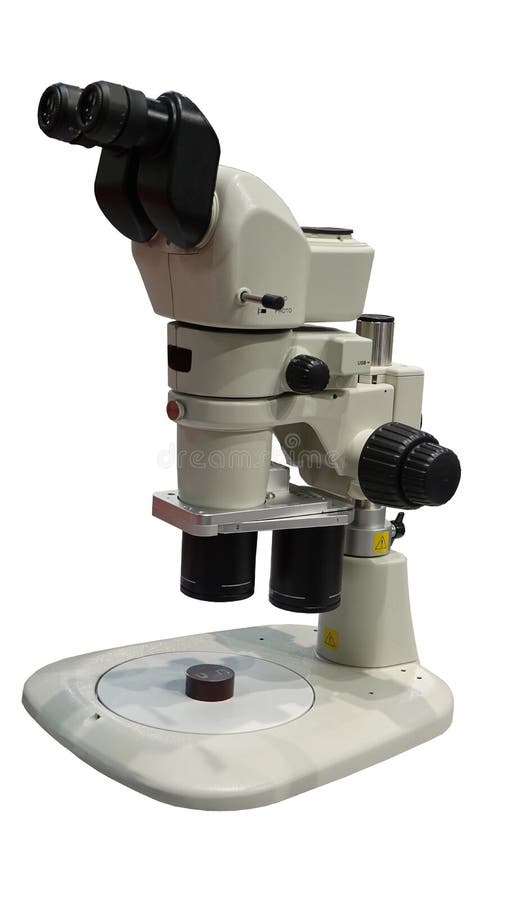 Electronic Microscope Isolated on White Background with Clipping Path ...