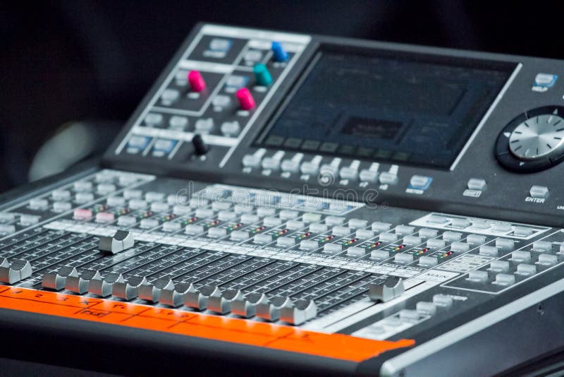 Electronic mixing desk stock photo. Image of technique - 18902714