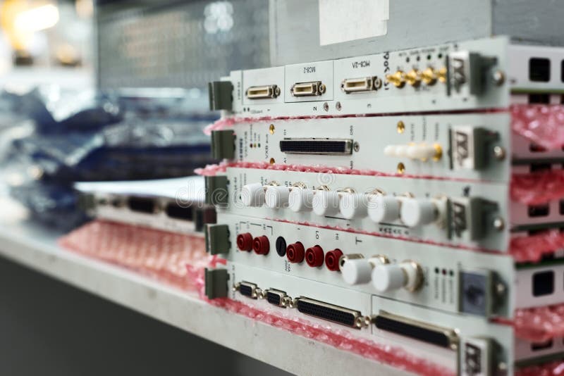 Electronic Modules and Electronic Cards Stacked in a Stack. Stock Image ...