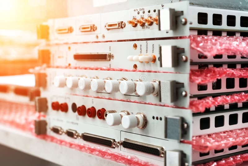Electronic Modules and Electronic Cards Stacked in a Stack. Stock Photo ...