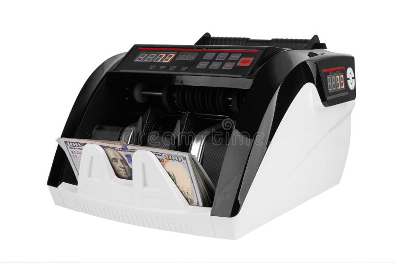 Electronic money counter stock image. Image of device - 173716869