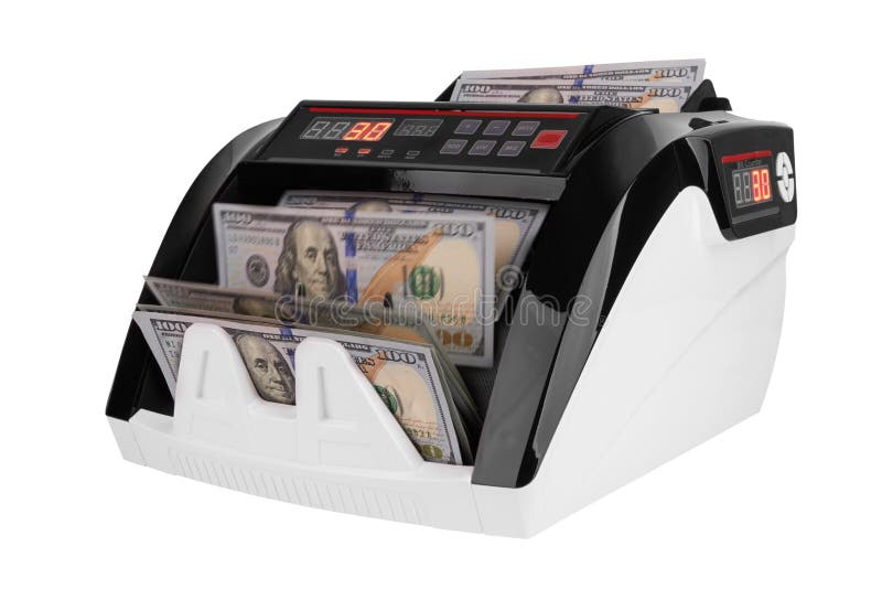 Electronic money counter stock image. Image of paper - 173716871
