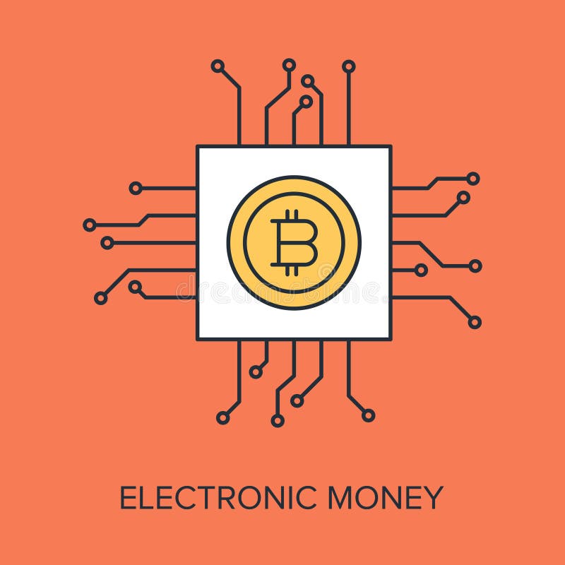 Electronic Money Vector Illustration Concept Stock Vector ...