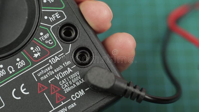 Electronic Multimeter Tool. Ready for Voltage Measuring. Close Up Stock ...