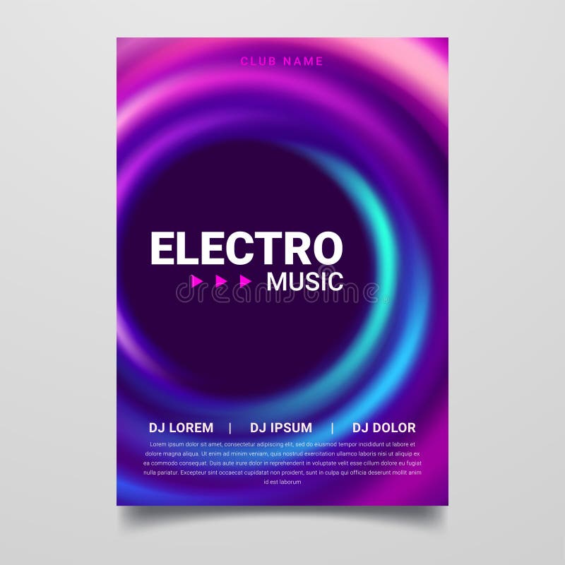 Electronic Music Festival Poster Design Stock Vector - Illustration of ...