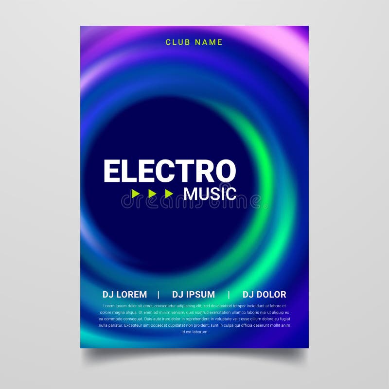 Electronic Music Festival Poster Design Stock Vector - Illustration of ...