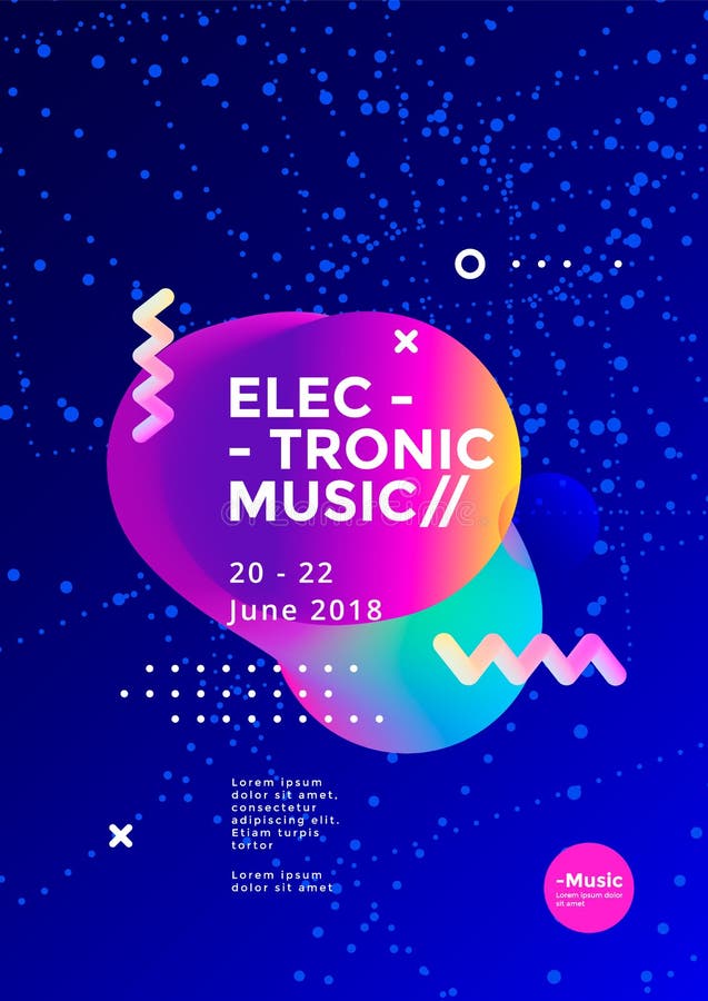Electronic Music Poster Design or Sound Flyer Stock Vector ...