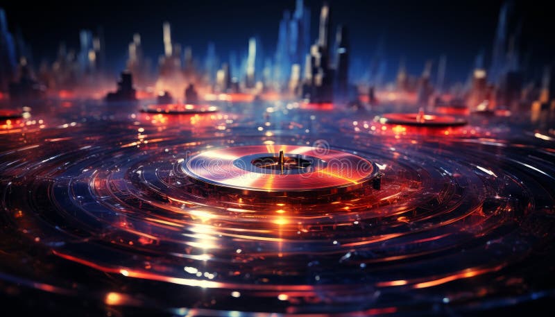 Electronic Music Wallpaper Generative AI Stock Illustration ...