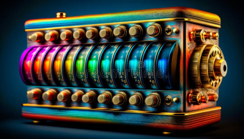 An Electronic Musical Instrument with Rainbow Colors. Generative AI ...