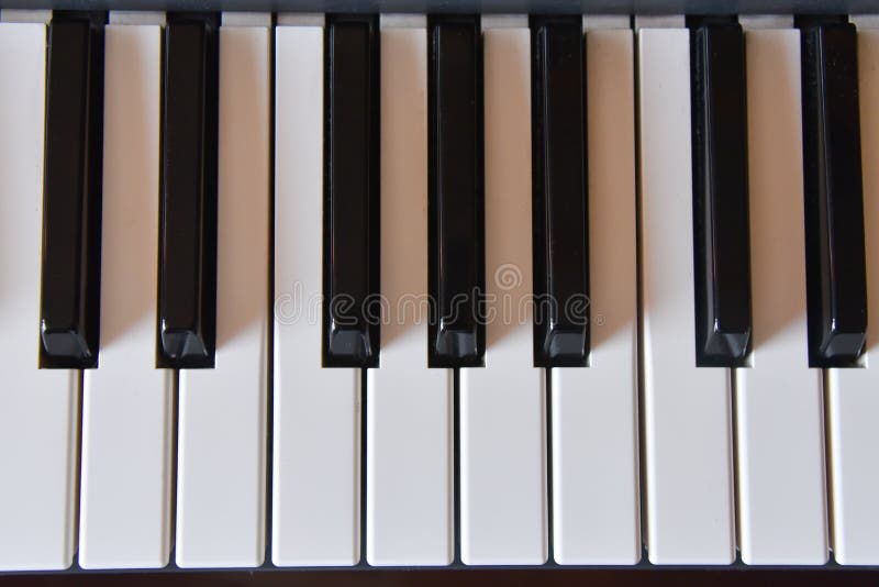 Electronic Musical Keyboard Synthesizer Close-up. Piano Keys Stock ...