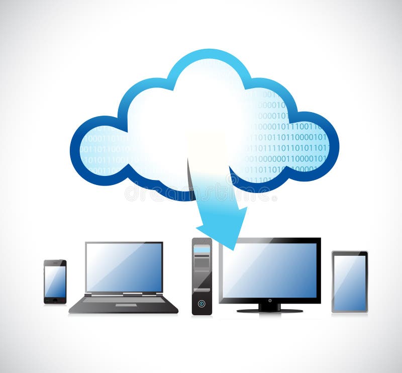 Electronic Network, Cloud Computing Illustration Stock Illustration ...