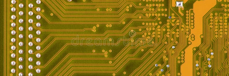 Electronic Network on Computer Motherboard Stock Photo - Image of ...