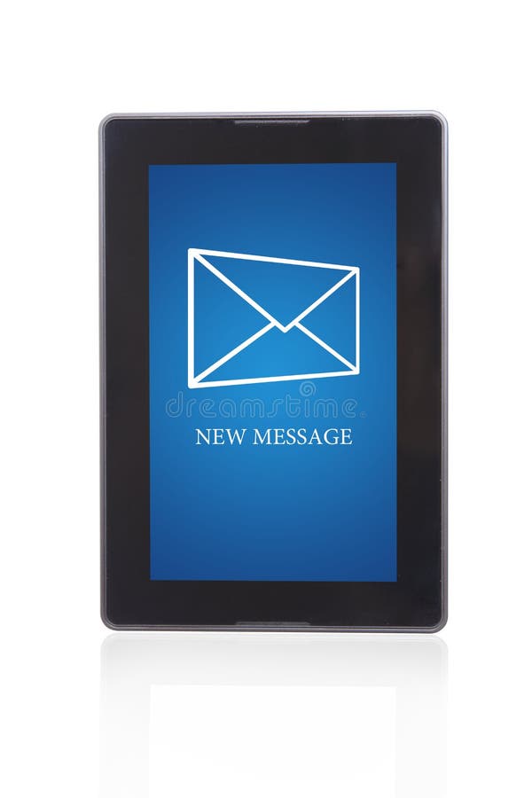 Electronic Notebook and Message Stock Photo - Image of display ...