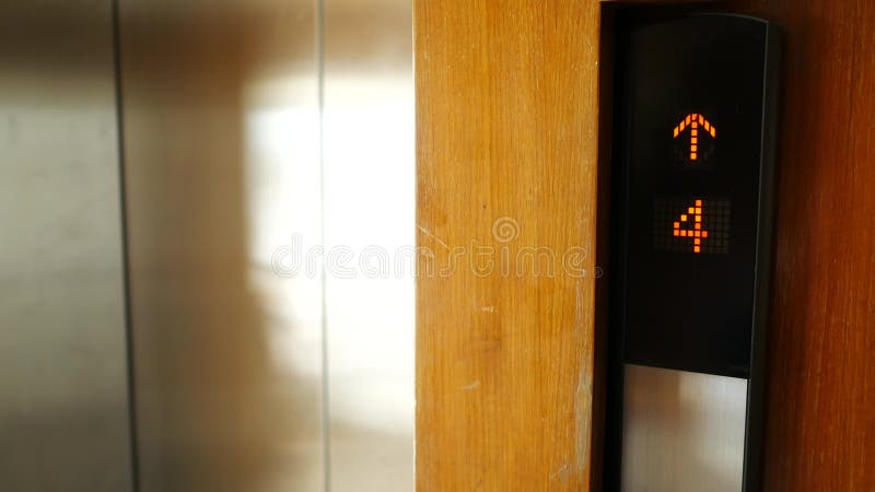 Electronic Number Display on Screen in a Lift Stock Video - Video of ...