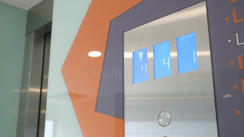 Electronic Number Display on Screen in a Lift Stock Video - Video of ...