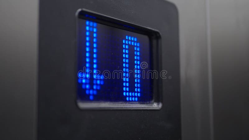 Electronic Number Display on Screen in a Lift Stock Video - Video of ...
