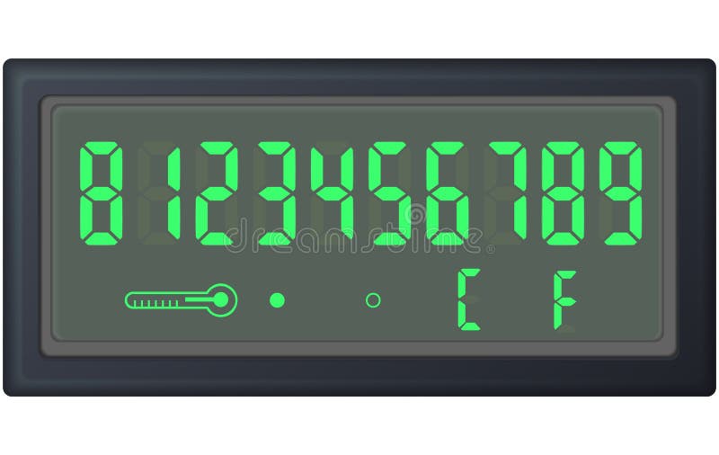 Electronic Numerals for Watches, with a Different Vector of Numbers ...