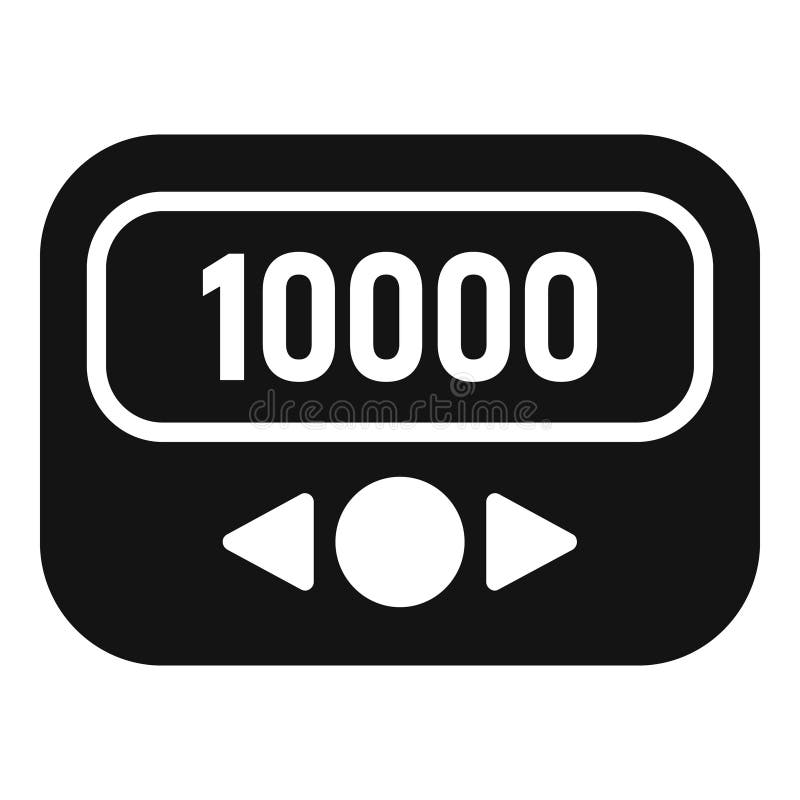 Electronic Pager Showing Number 10000 Icon Simple Style Stock ...
