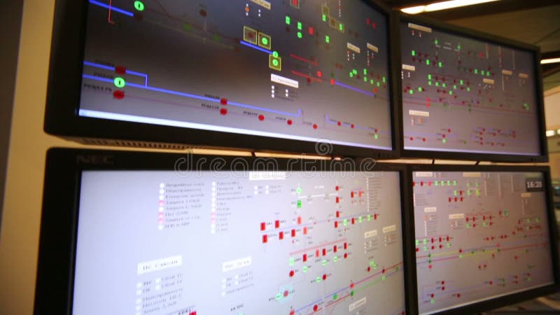 Electronic Panel with Railway Scheme in Different Stock Footage - Video ...
