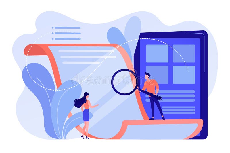 Electronic Paper Concept Vector Illustration Stock Vector ...