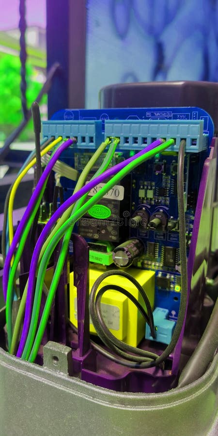 Electronic Part Control of the Gate Stock Image - Image of light, gate ...