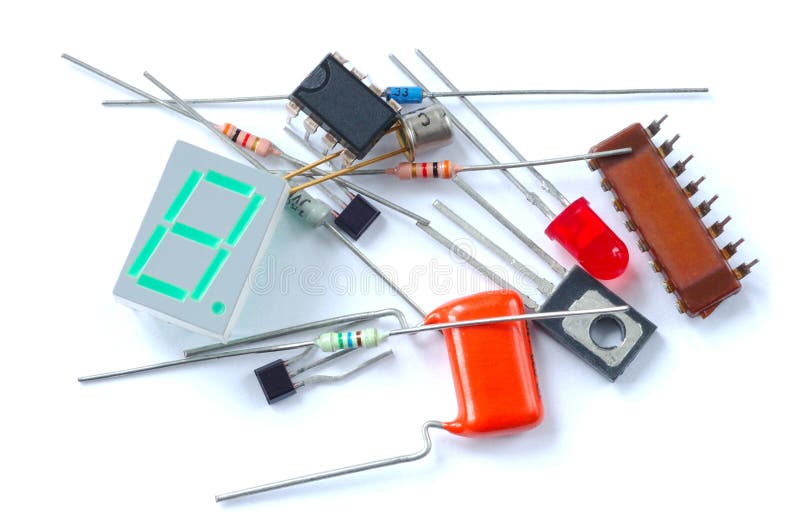 Electronic parts stock image. Image of components, parts - 554315