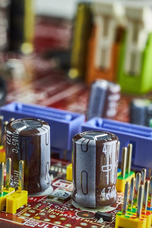 Electronic Parts on Circuit Board Stock Photo - Image of circuit ...