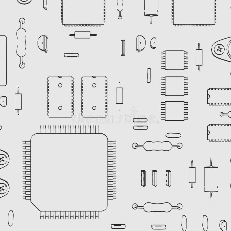 Electronic parts stock illustration. Illustration of toon - 69838923