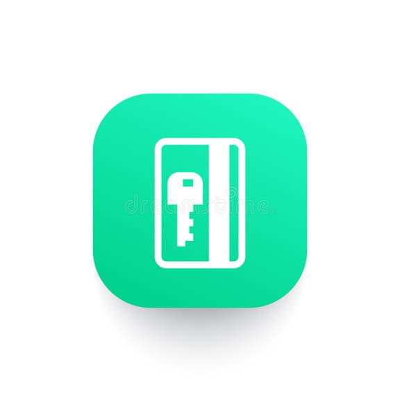 Electronic Pass, Card Key Icon Stock Vector - Illustration of card ...