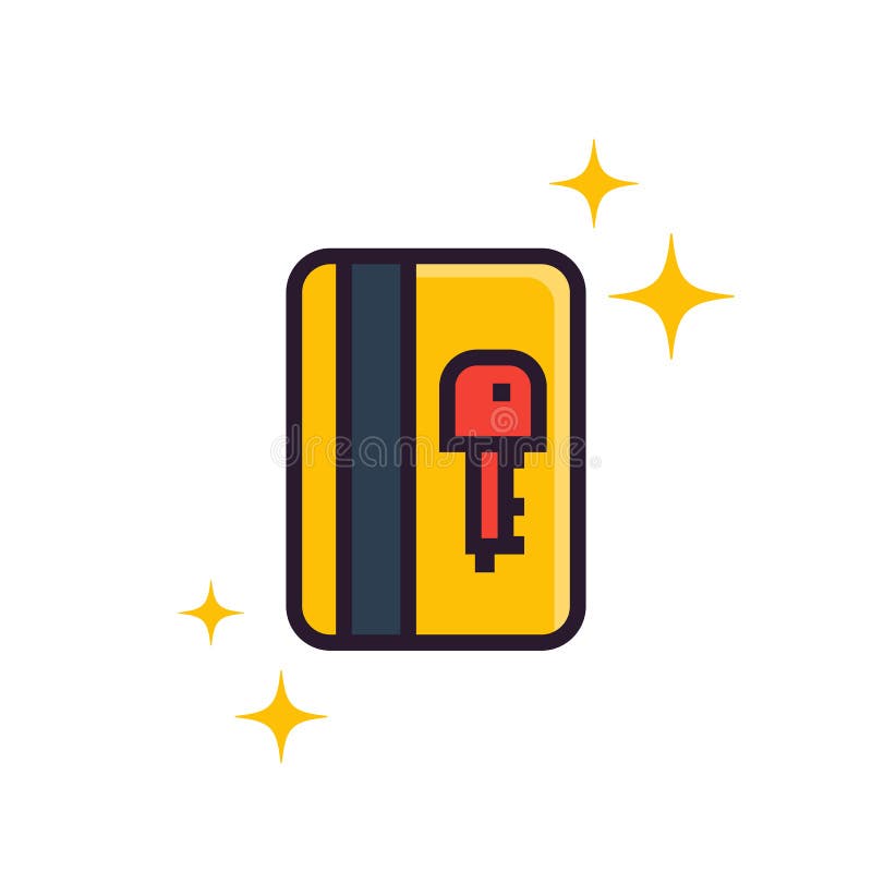 Electronic Pass, Card Key Icon Stock Vector - Illustration of modern ...