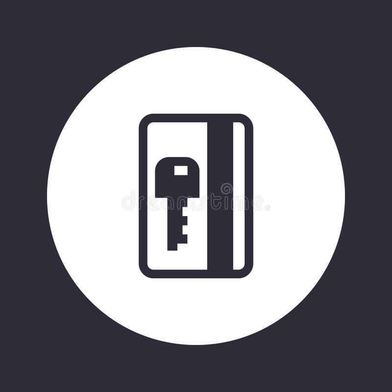 Electronic Pass Icon Over White, Plastic Card Key Stock Vector ...