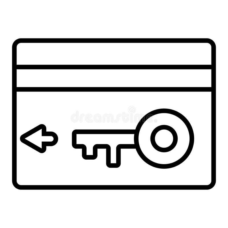 Electronic Pass Icon, Card Key Stock Vector - Illustration of ...