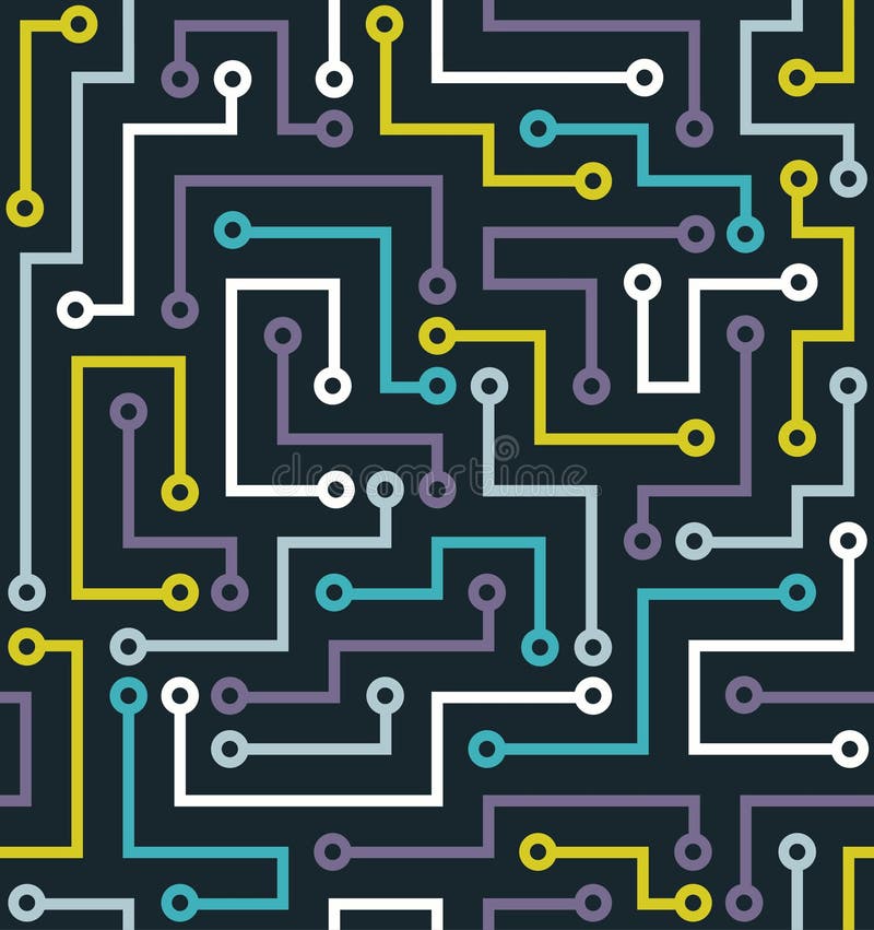 Electronic pattern stock vector. Illustration of color - 24943085