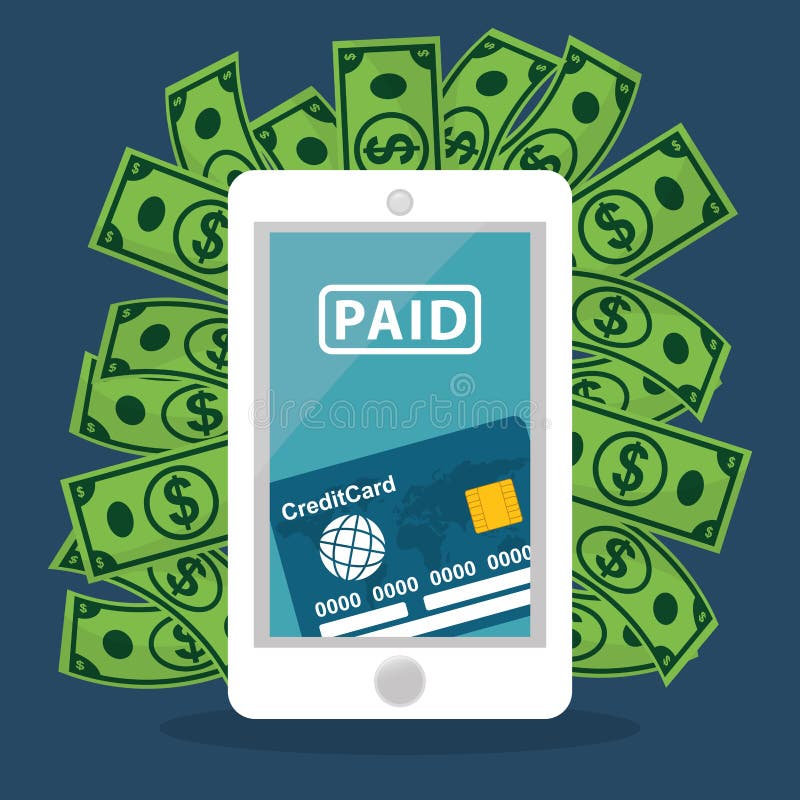 Electronic Payment and Technology Stock Vector - Illustration of ...