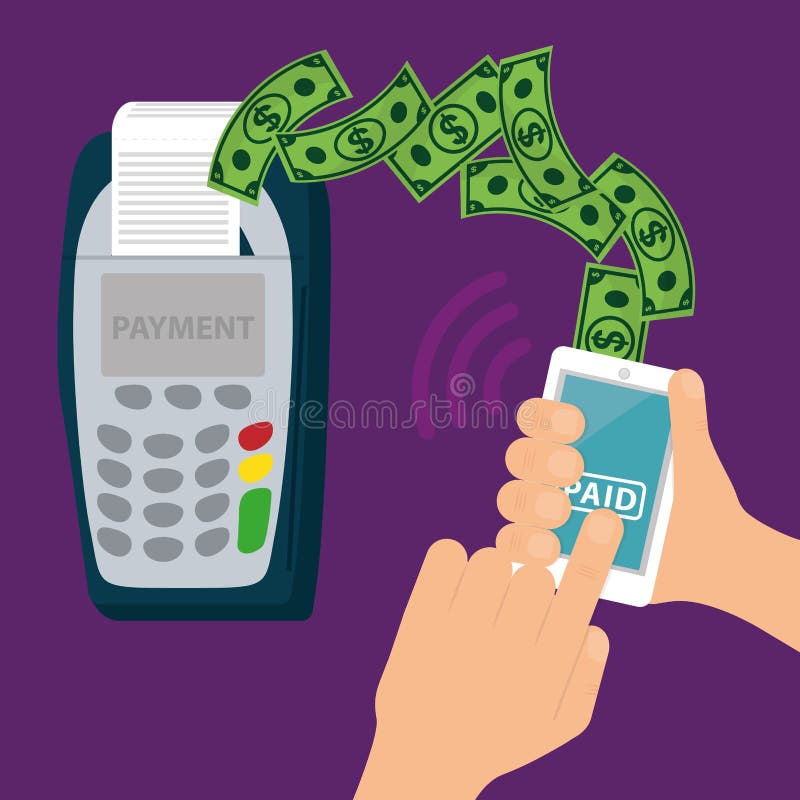 Electronic Payment and Technology Stock Vector - Illustration of symbol ...