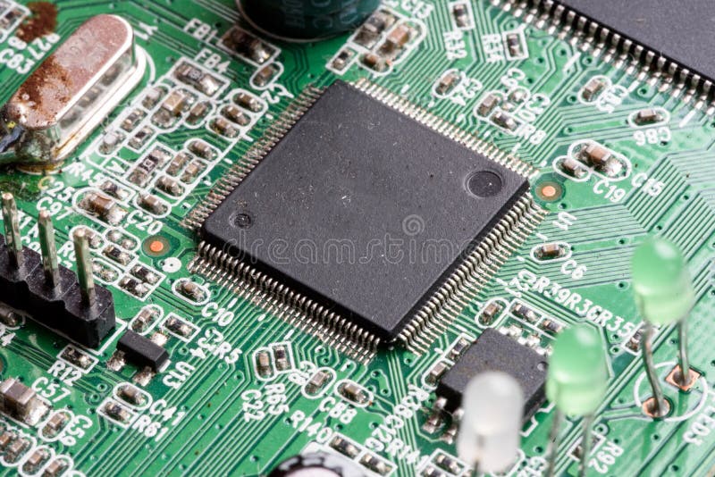 Electronic PCB Printed Circuit Board Stock Image - Image of board ...