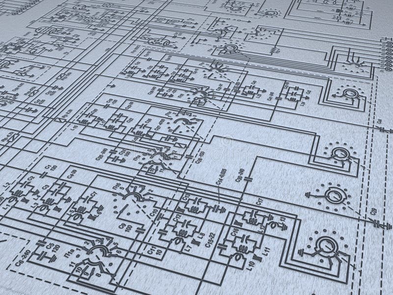 Electronic plan background stock illustration. Illustration of symbol ...