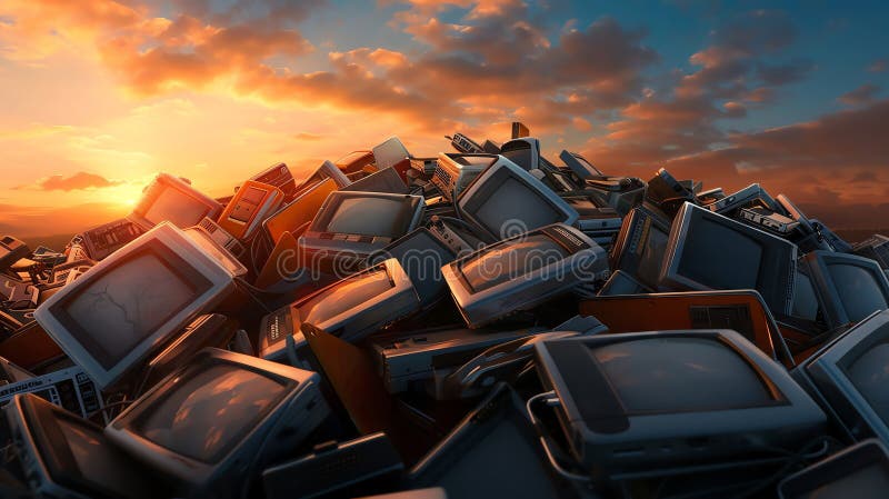 Electronic Pollution Problem, Piles of Discarded Gadgets in a Dump Site ...