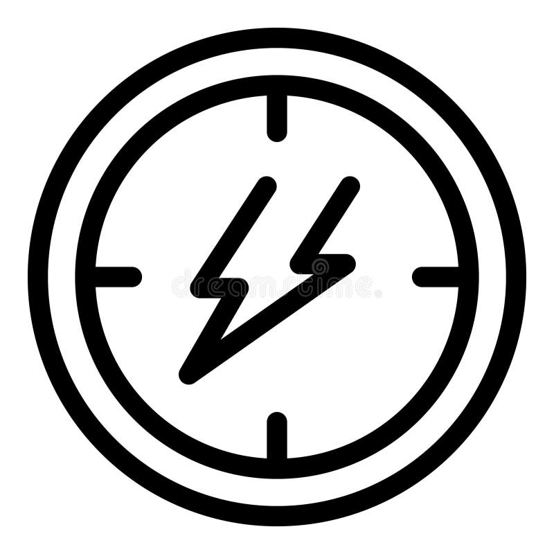 Electronic Power Cooktop Icon Outline Vector. Electromagnetic Kitchen ...