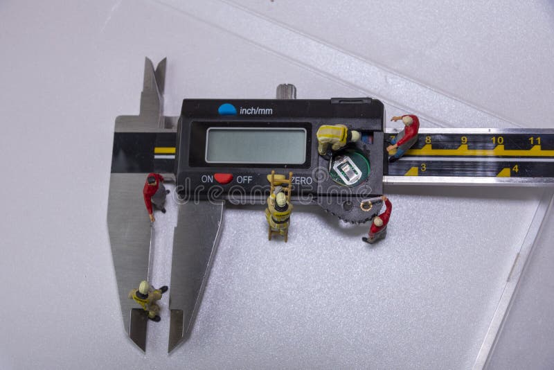 Electronic Precision Caliber Maintenance Miniature Worker Stock Image ...