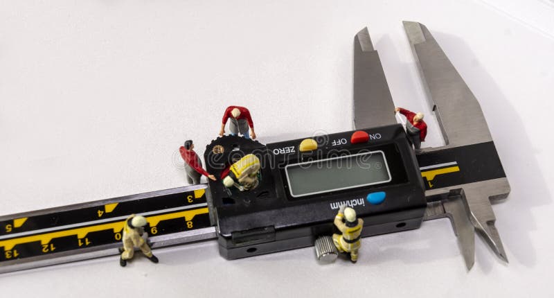 Electronic Precision Caliber Maintenance Miniature Worker Stock Image ...