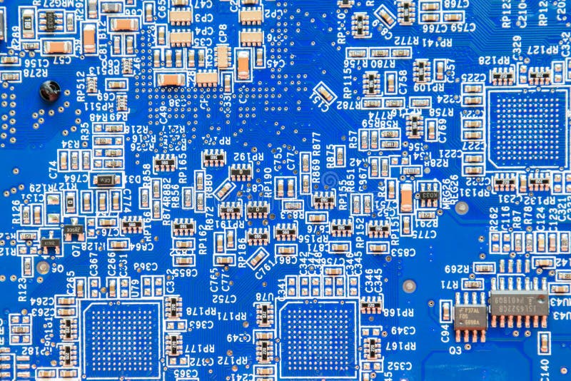 Electronic Printed Circuit Board Stock Image - Image of conductor ...