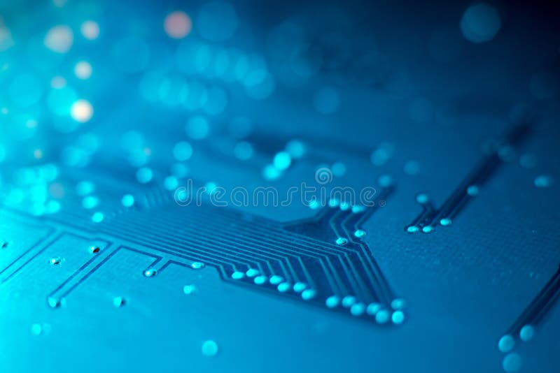 Electronic Printed Circuit Board PCB Close Up Stock Image - Image of ...