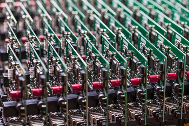 Electronic Production Ideas. Closeup View of Batch of Ready Automotive ...