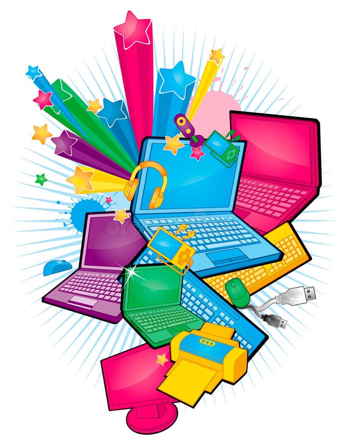 Electronic products stock vector. Illustration of laptop - 11704588