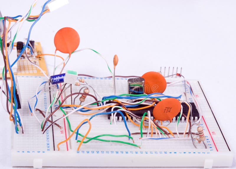 Electronic prototyping stock image. Image of circuit - 12675827