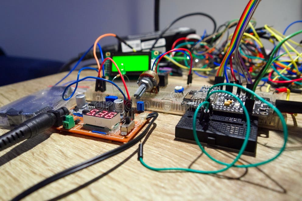 Electronic Prototyping Circuit with Microcontroller and Breadboard ...