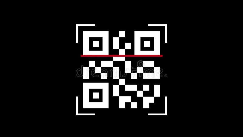 Electronic QR Code Scanner and Bar Code Art Icon Animated Scanner Icon ...