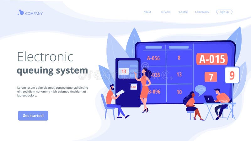 Electronic Queuing System Abstract Concept Vector Illustration. Stock ...