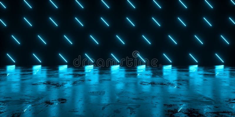 Electronic Rain Laser Light Blue Glowing Illumination Spectrum Falling ...